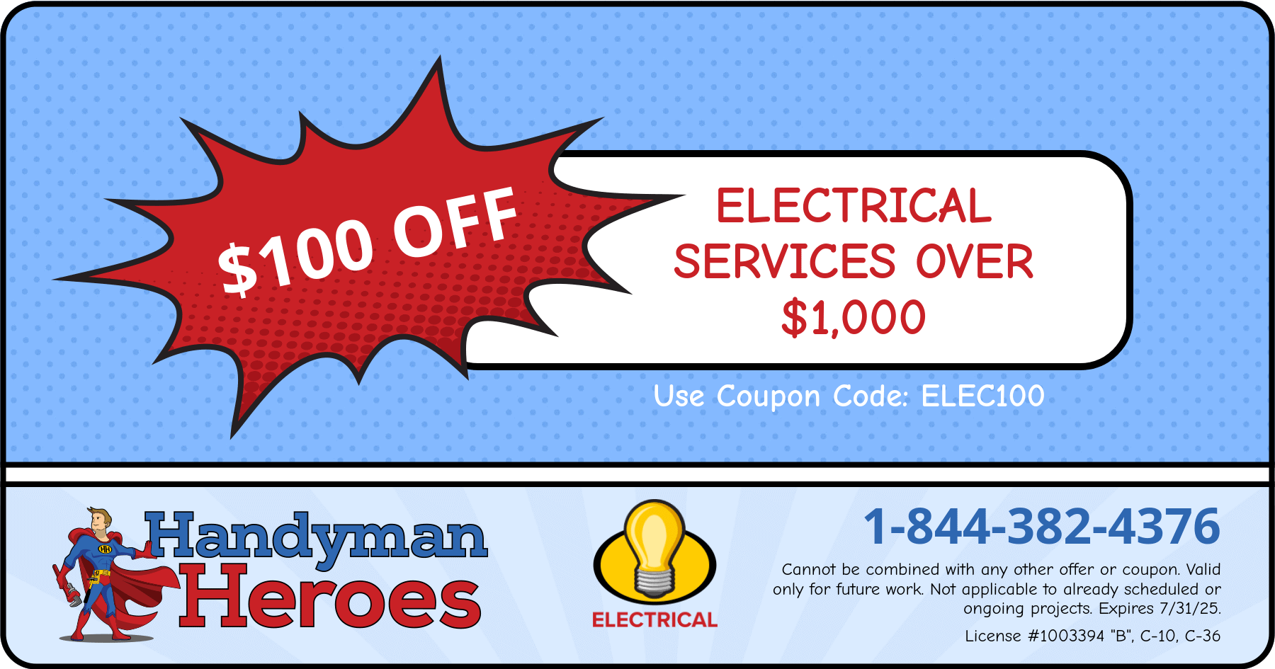 Specials | Handyman Coupons & Discounts | Mill Valley, CA